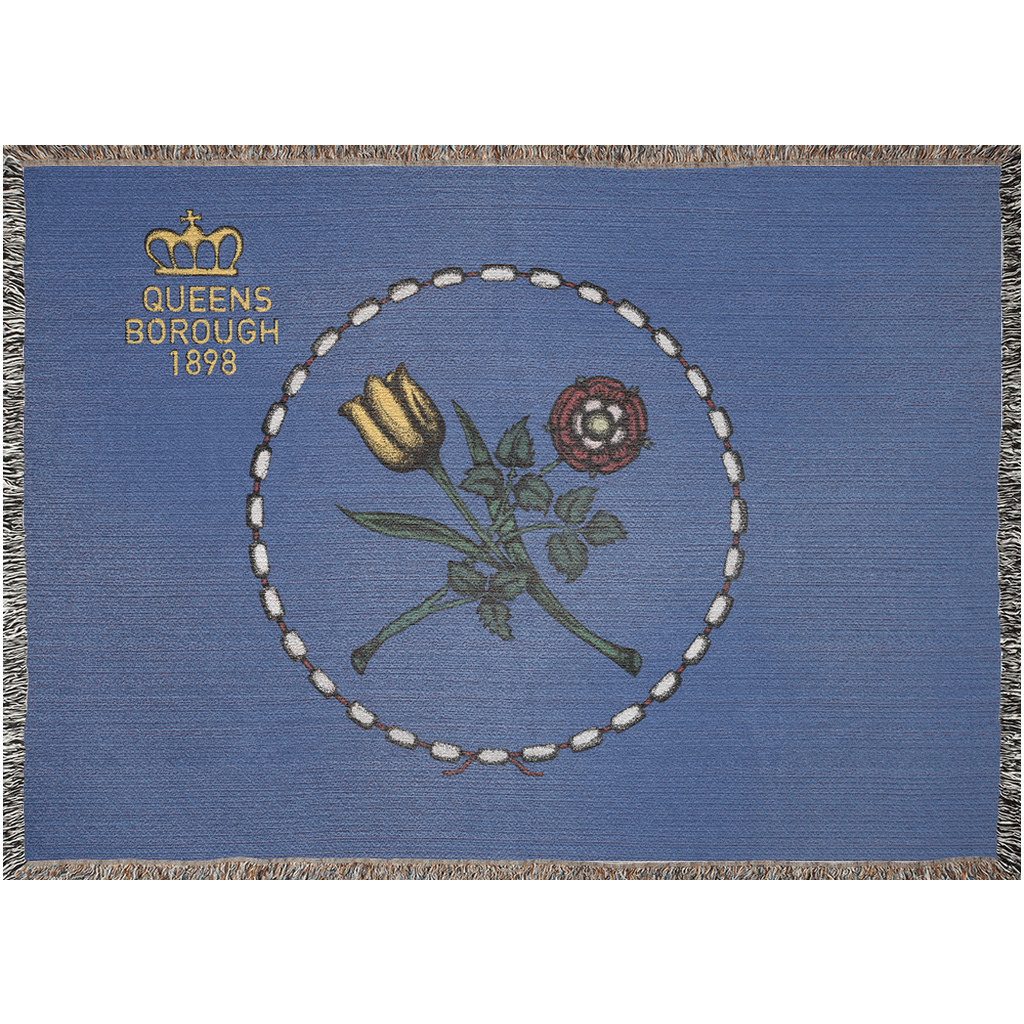 Queens Flag Woven Blanket - 52 in. x 37 in. – QUEENS JERK
